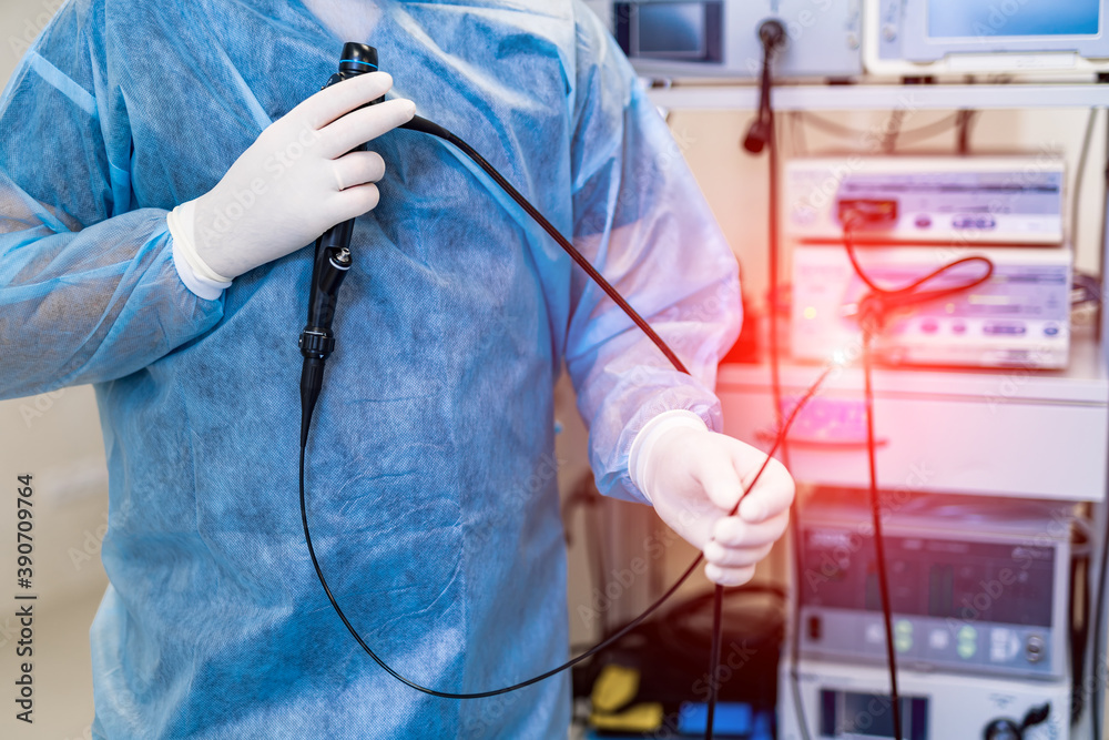 Flexible endoscope, medical investigative and surgical tool. Monitoring ...
