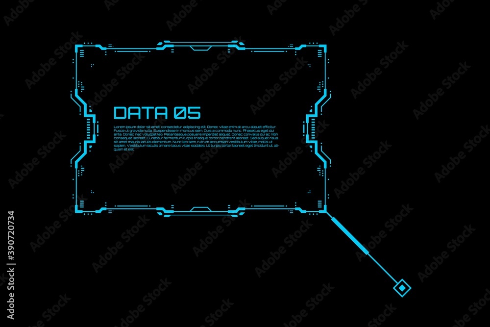 Callout title box label in futuristic HUD, GUI, UI style. Tech call out ...