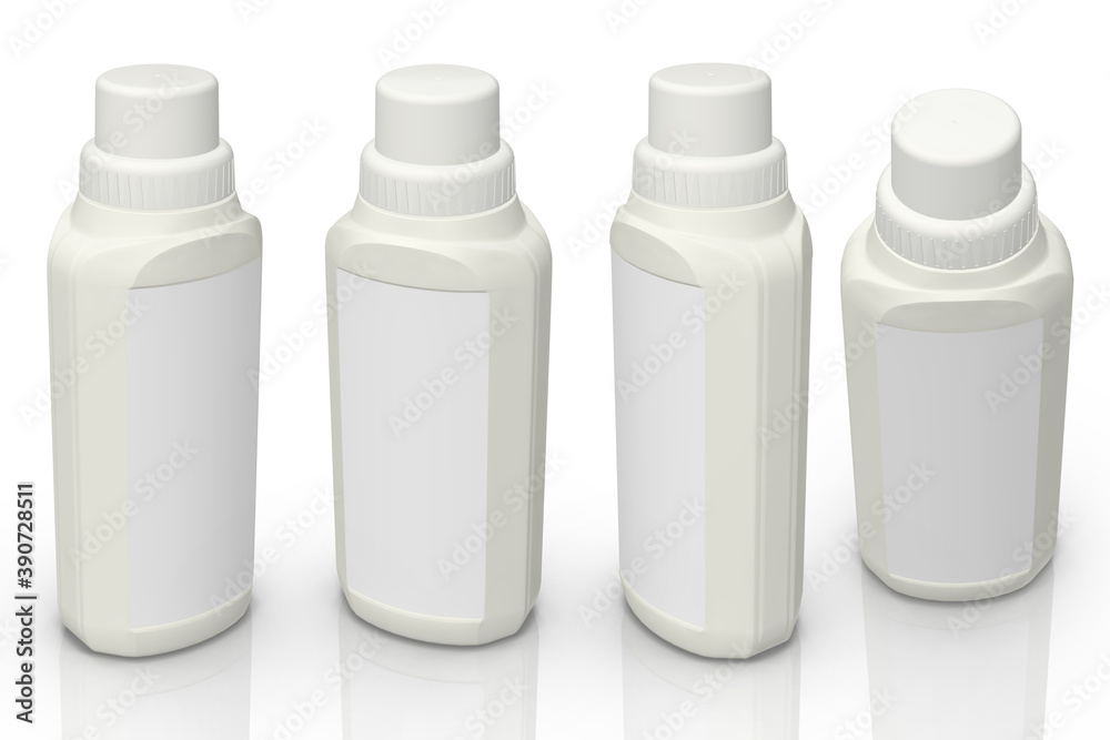 3D rendering - High resolution image white plastic bottle template ...