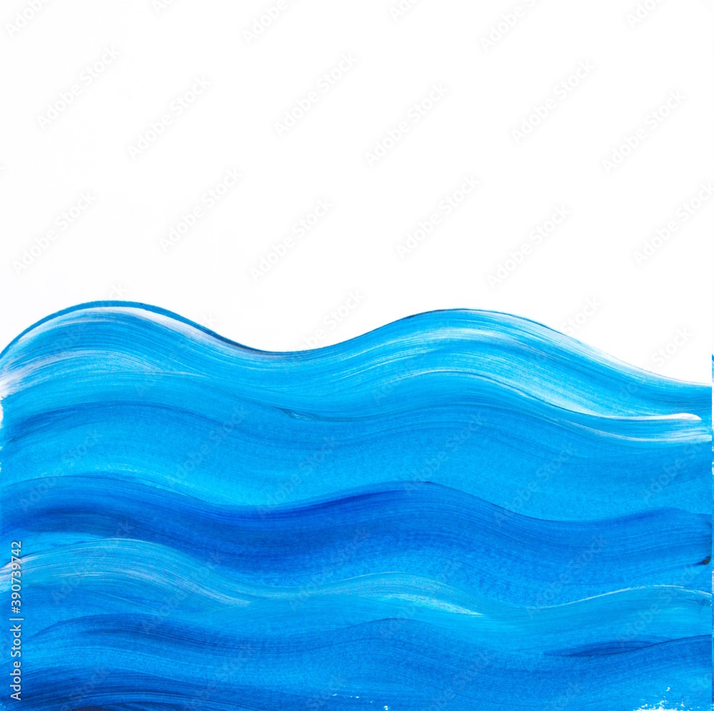 Blue watercolor background, water flow, waves Stock Illustration ...