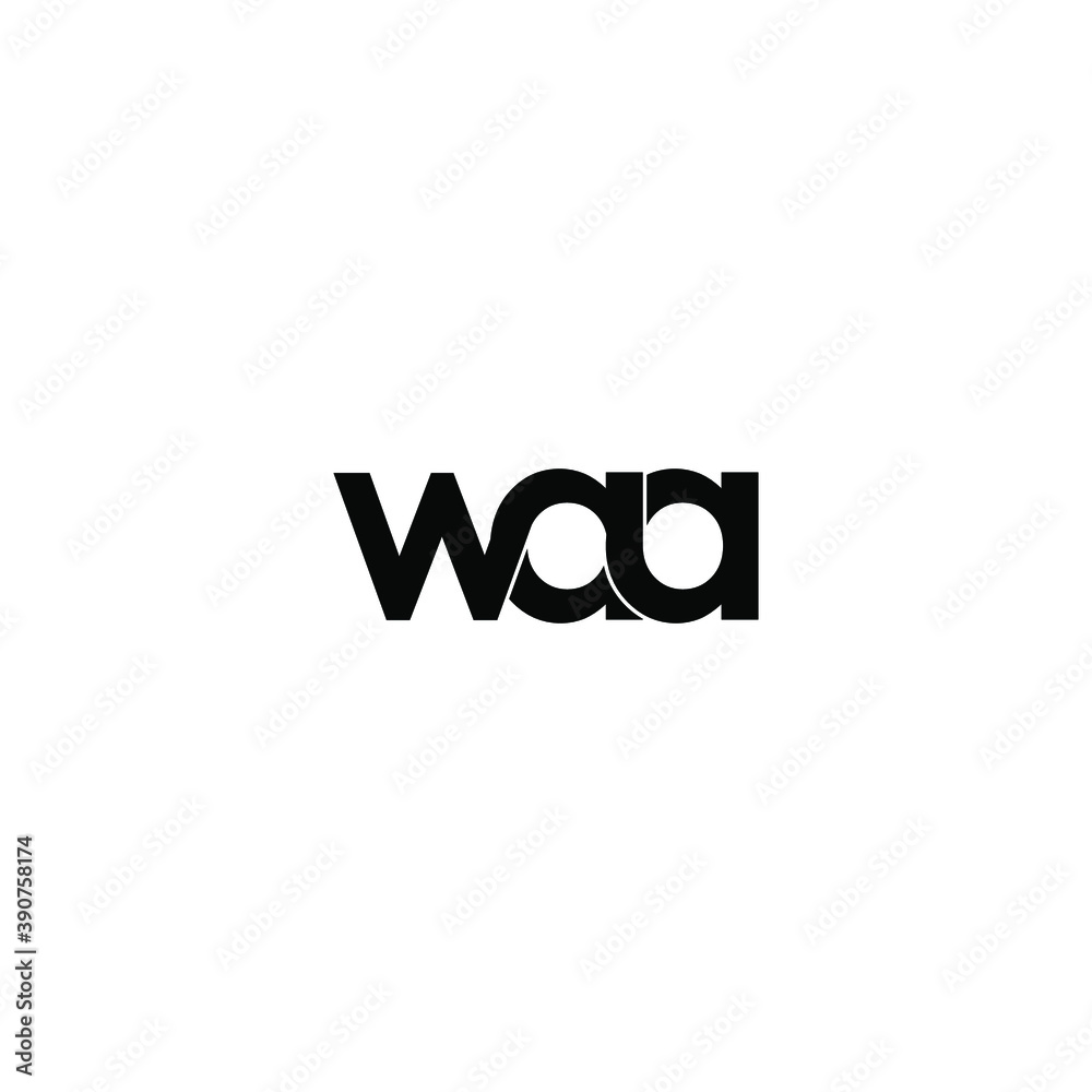 waa letter original monogram logo design Stock Vector | Adobe Stock