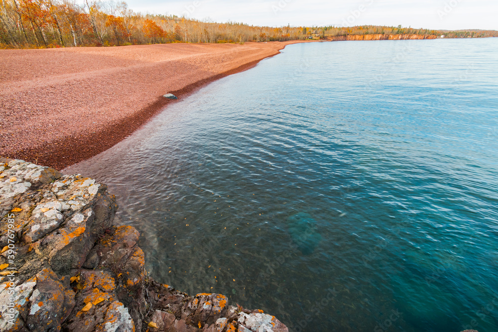 The Rock Covered Shoreline of Iona's Beach State Natural Area, Two ...