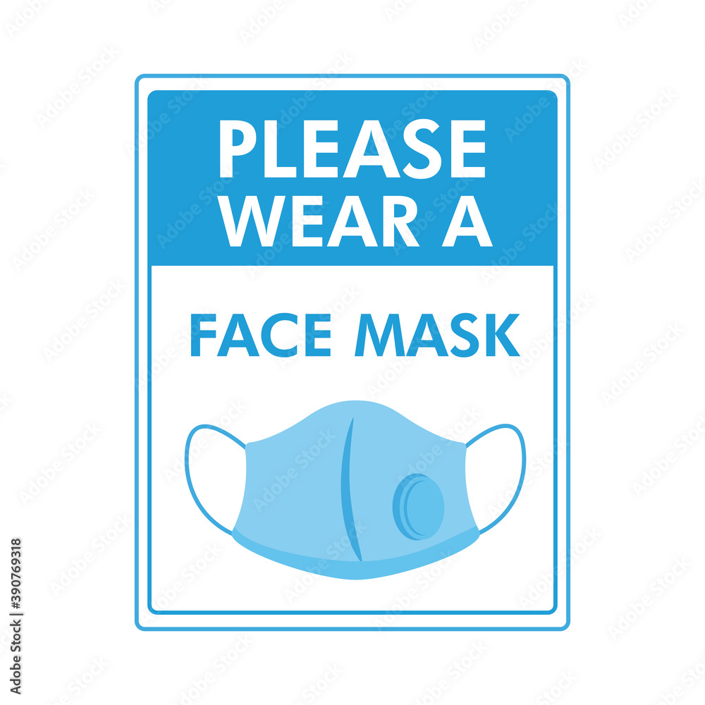 please wear a mask required label stamp with face mask Stock Vector ...
