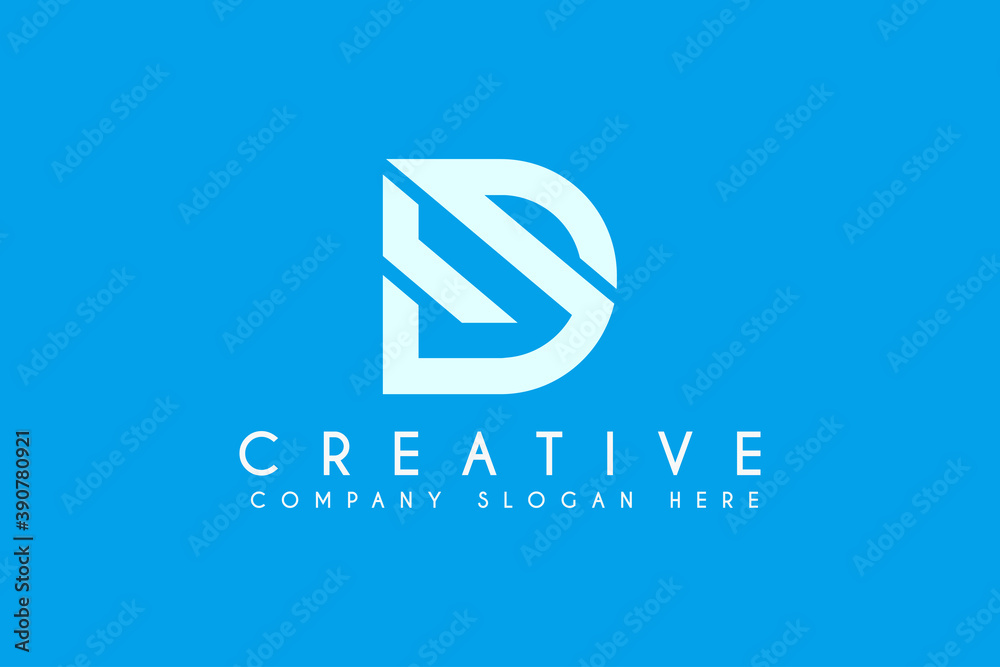 Initial letter DS logo design template element. Letter DS icon design ...