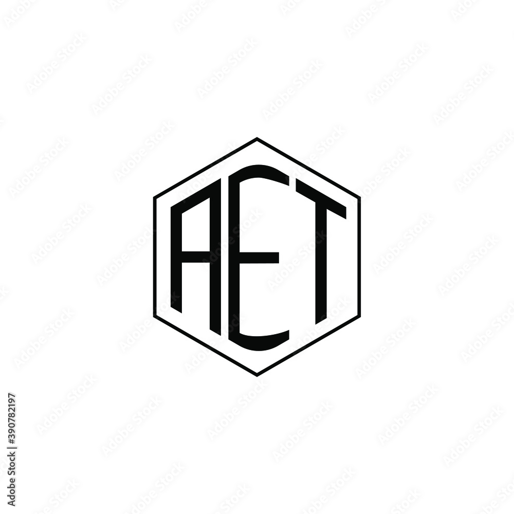 AET letter icon design on the WHITE background.Creative letter AET/A E ...