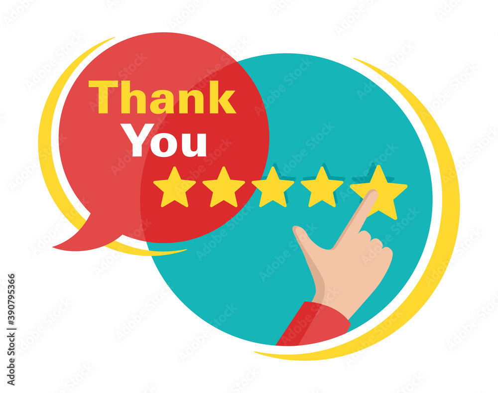 Thank You for 5 stars rated feedback in bubble form - maximum ...