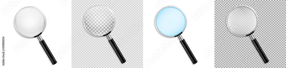Realistic Magnifying glass vector isolated vector illustration on ...