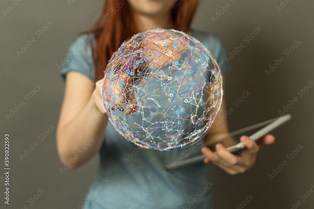 Digital Network and data concept. Stock Photo | Adobe Stock