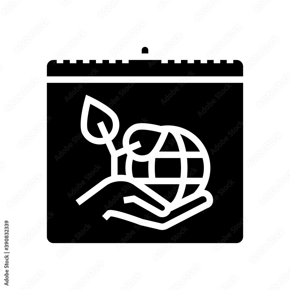 world environment day glyph icon vector. world environment day sign ...