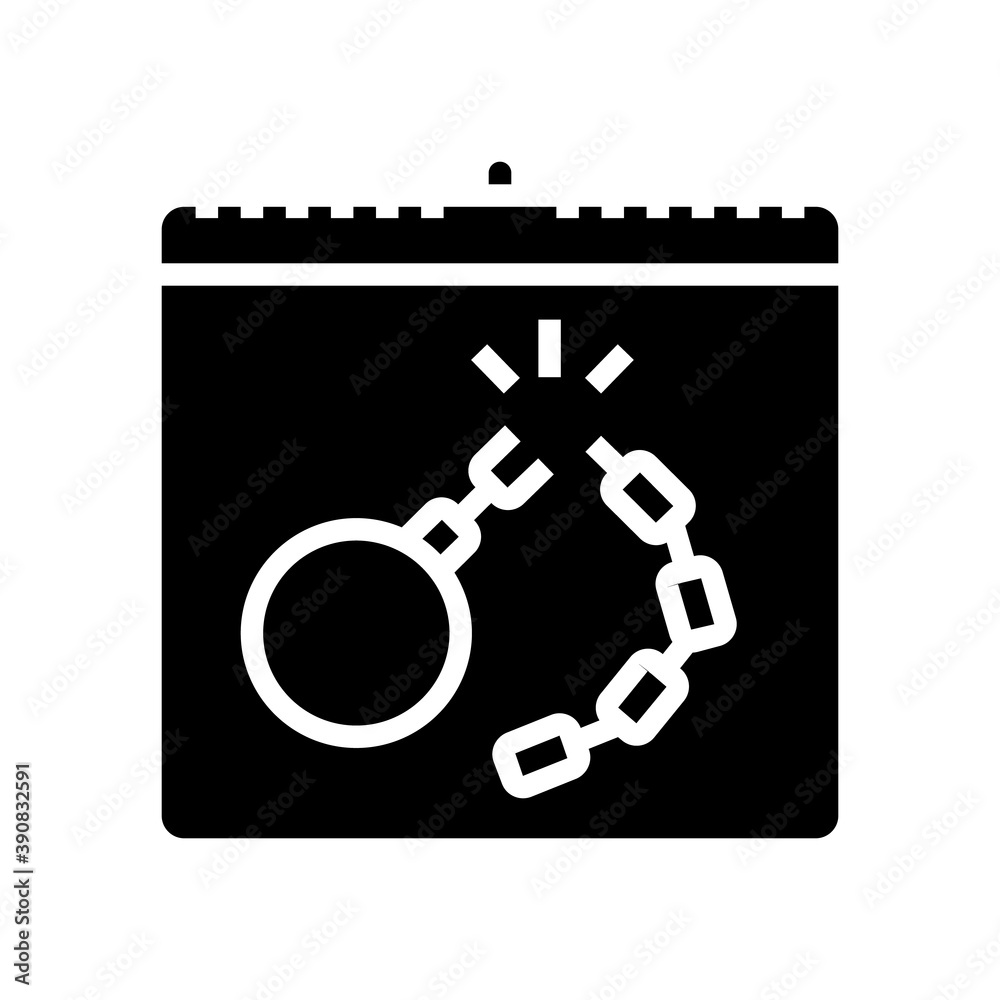 remembrance of slave trade and abolition glyph icon vector. remembrance ...
