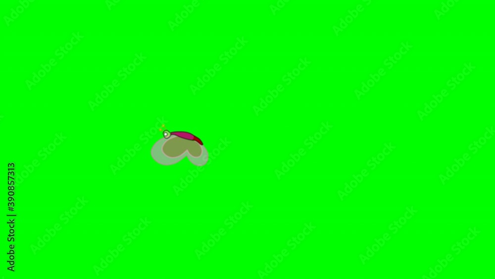 Flying butterfly animation. Flapping wing butter fly flying in line ...