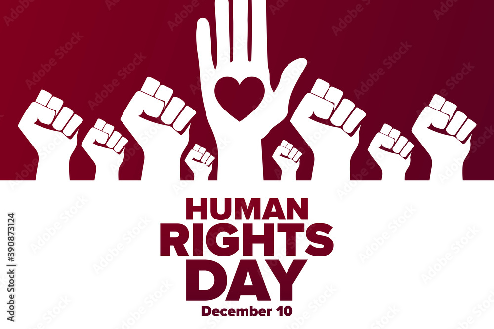 Human Rights Day. December 10. Holiday concept. Template for background ...