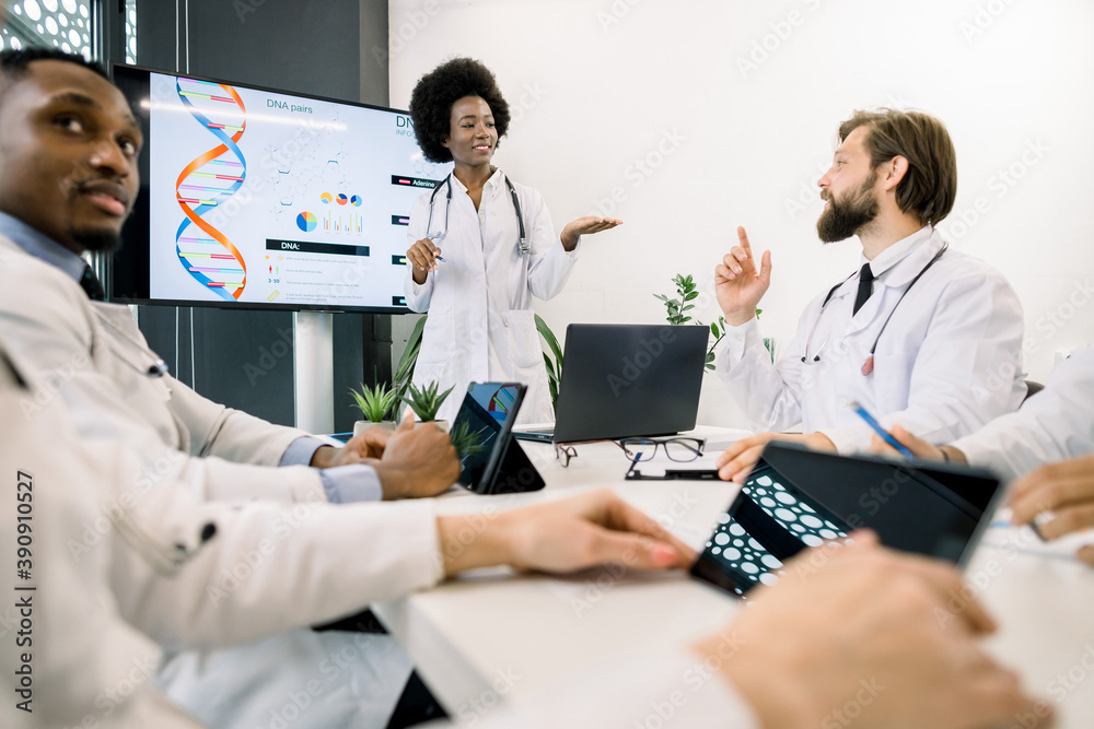 Concept of research and testing, medicine, genetics. Pretty young ...