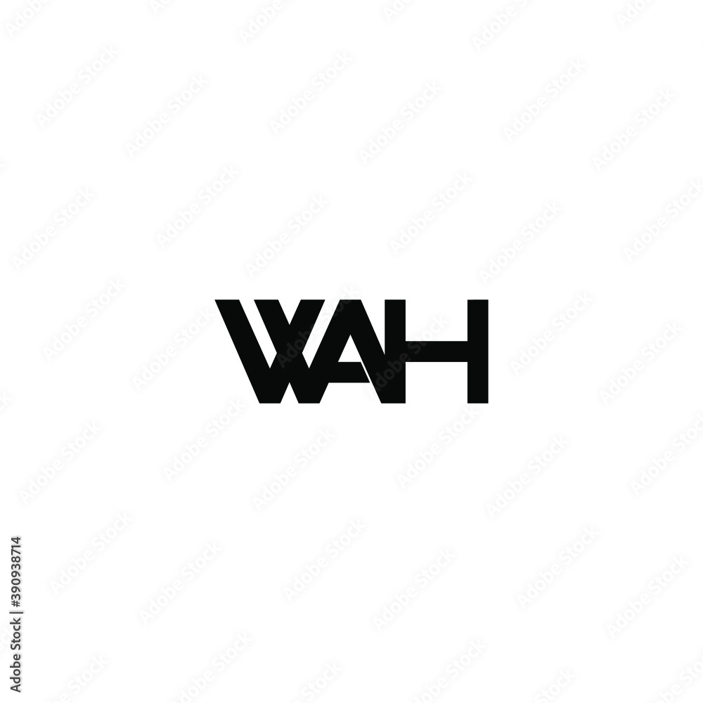 wah letter original monogram logo design Stock Vector | Adobe Stock