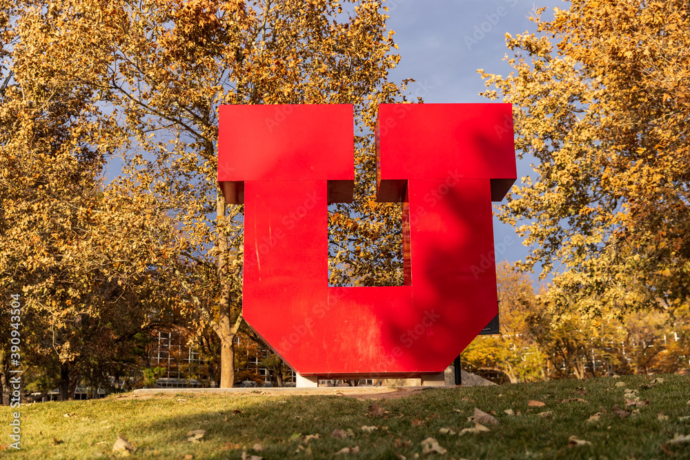 The University of Utah "U" logo located on campus in Salt Lake City, UT ...