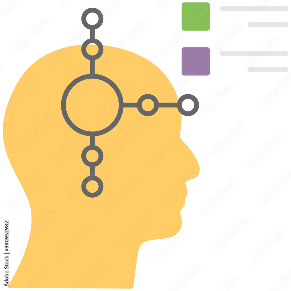 Skills flat icon. Personal qualities Stock Vector | Adobe Stock