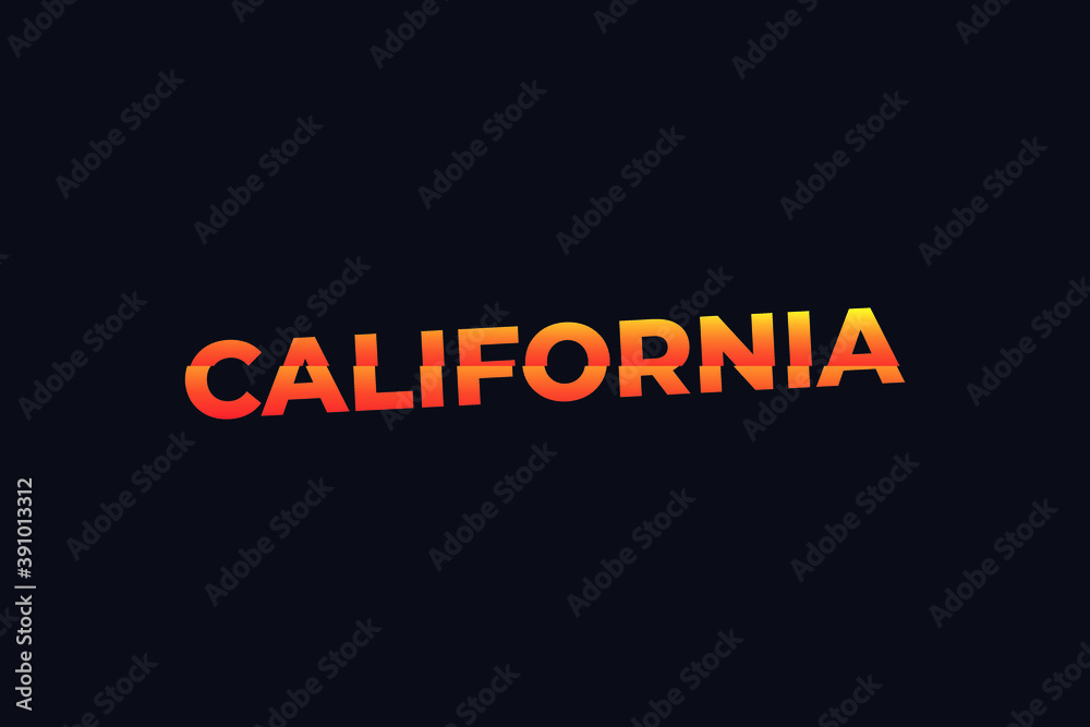 California modern sliced logo, ready to use as logo or advertisment ...