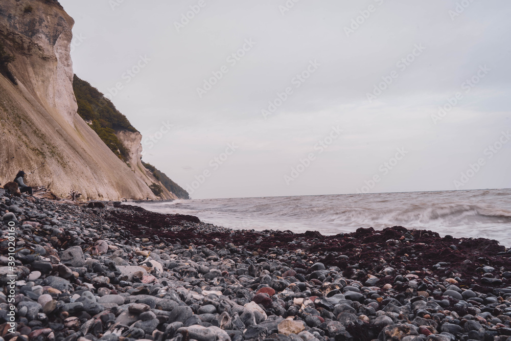 mons klint cliffs and the ocean Stock Photo | Adobe Stock