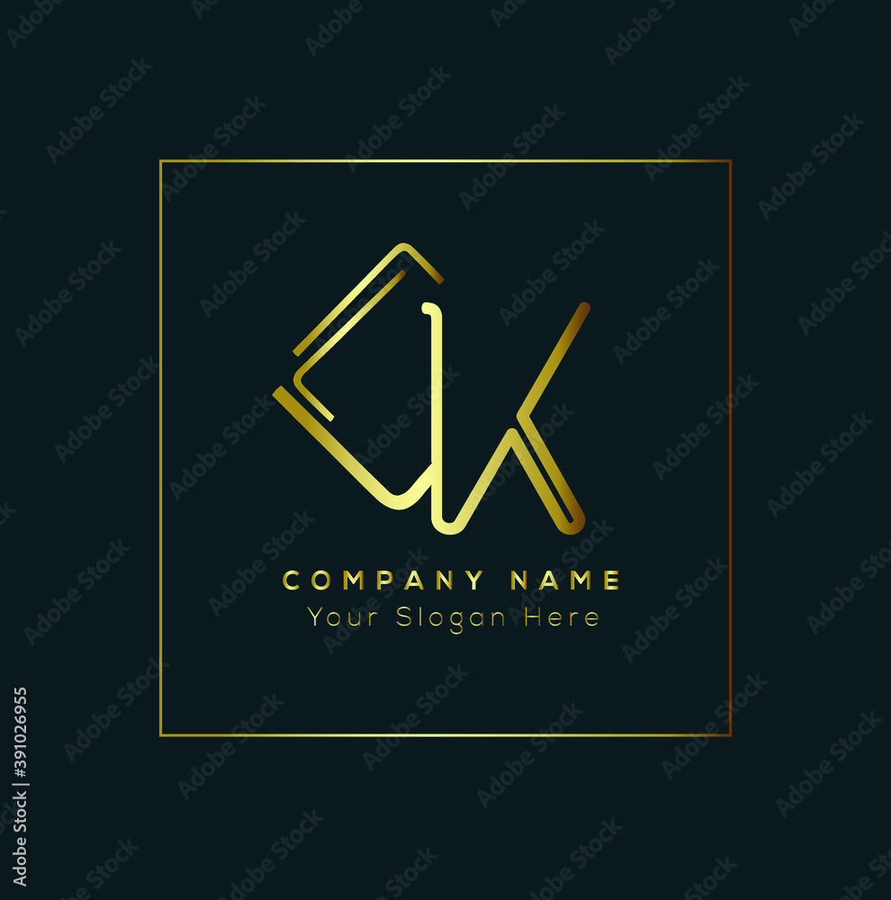C K CK Initial based logo Letter Symbol Modern and abstract icon design ...