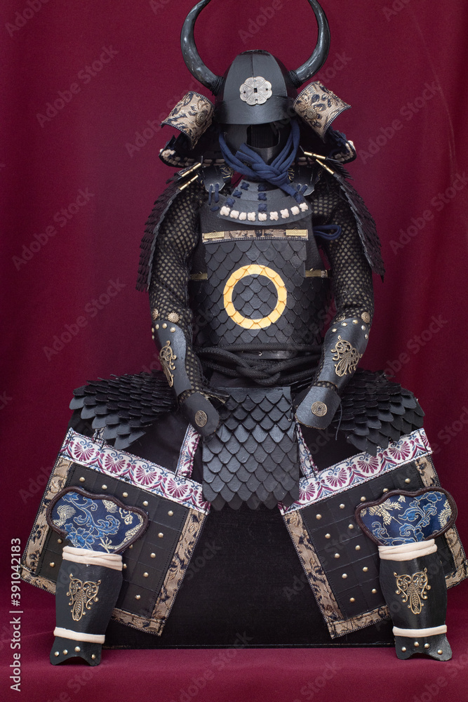 samurai armor, with bull horns Stock Photo | Adobe Stock