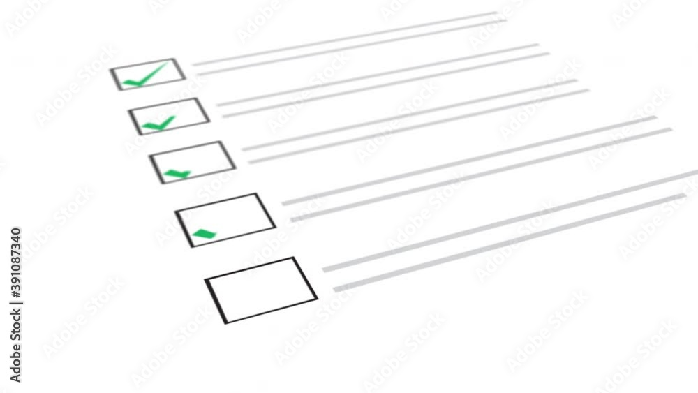 2D motion graphics, The paper checklist in the hand 2D motion graphics ...