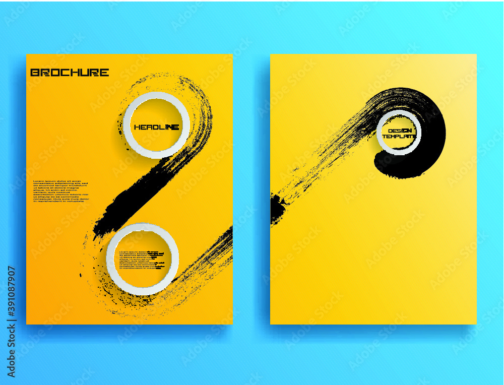 Grunge Black and White Distress Texture . Vector Illustration. Set of ...