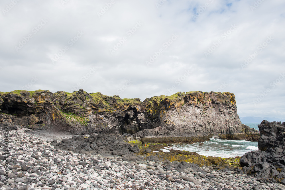 The old pier of port of Hellnar in Snaefellsnes in Iceland Stock Photo | Adobe Stock