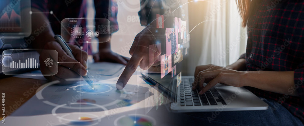 banner Ecommerce online shopping business laptop computer smart ...