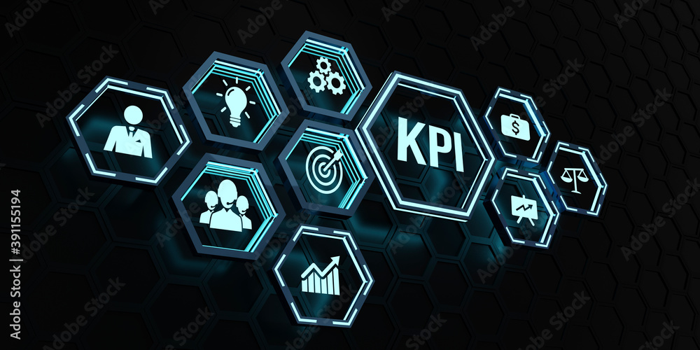 Internet, business, Technology and network concept. KPI Key Performance ...