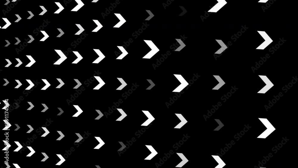 Motion moving white arrow head geometric shapes showing direction Stock ...