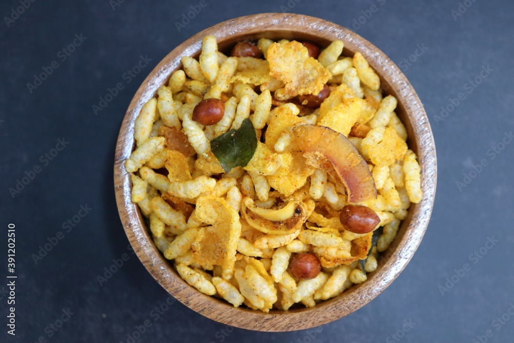 Murmura cornflakes Chivda or Chiwada. Diwali special savory snack ...