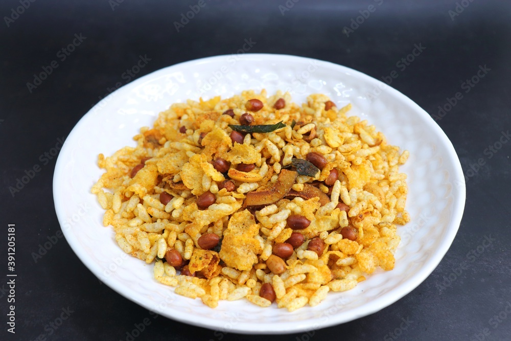 Murmura cornflakes Chivda or Chiwada. Diwali special savory snack ...