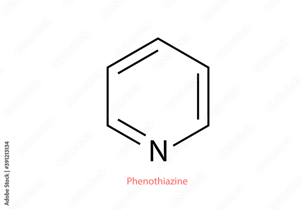Phenothiazine chemical structure vector design illustration Stock ...