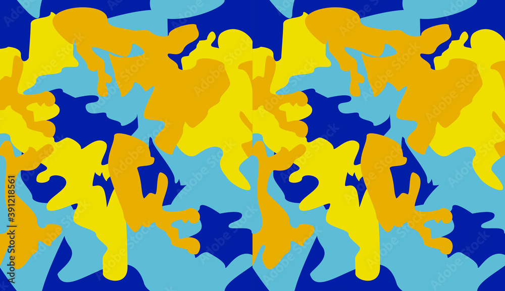 Seamless camouflage pattern background vector. Fashion clothing style ...