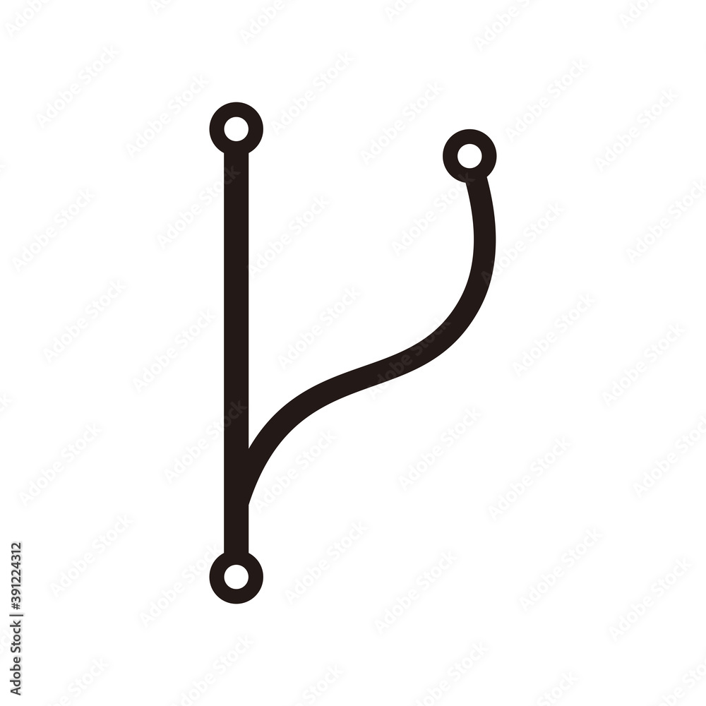 git branch route icon symbol Stock Vector | Adobe Stock