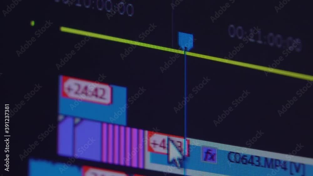 Video editing on your computer. Monitor your computer and record the ...