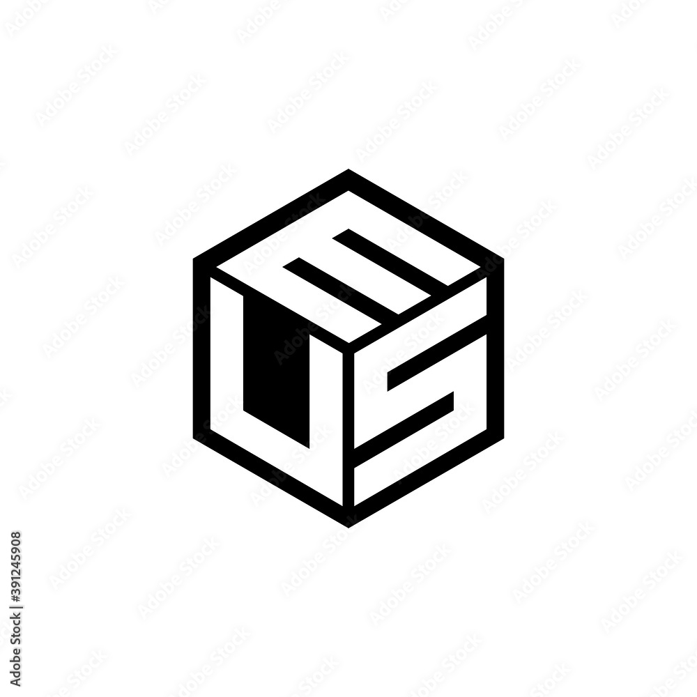 USM letter logo design with white background in illustrator, eps cube ...