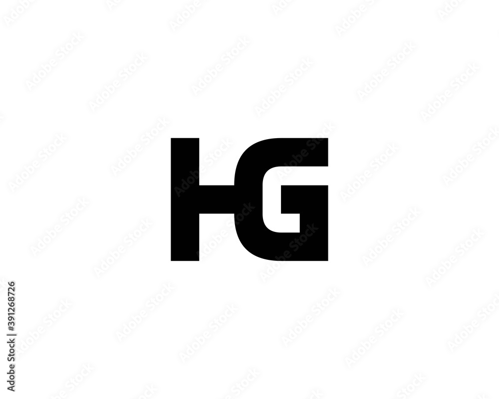 HG GH LETTER LOGO DESIGN VECTOR TEMPLATE. HG GH LOGO DESIGN. Stock ...