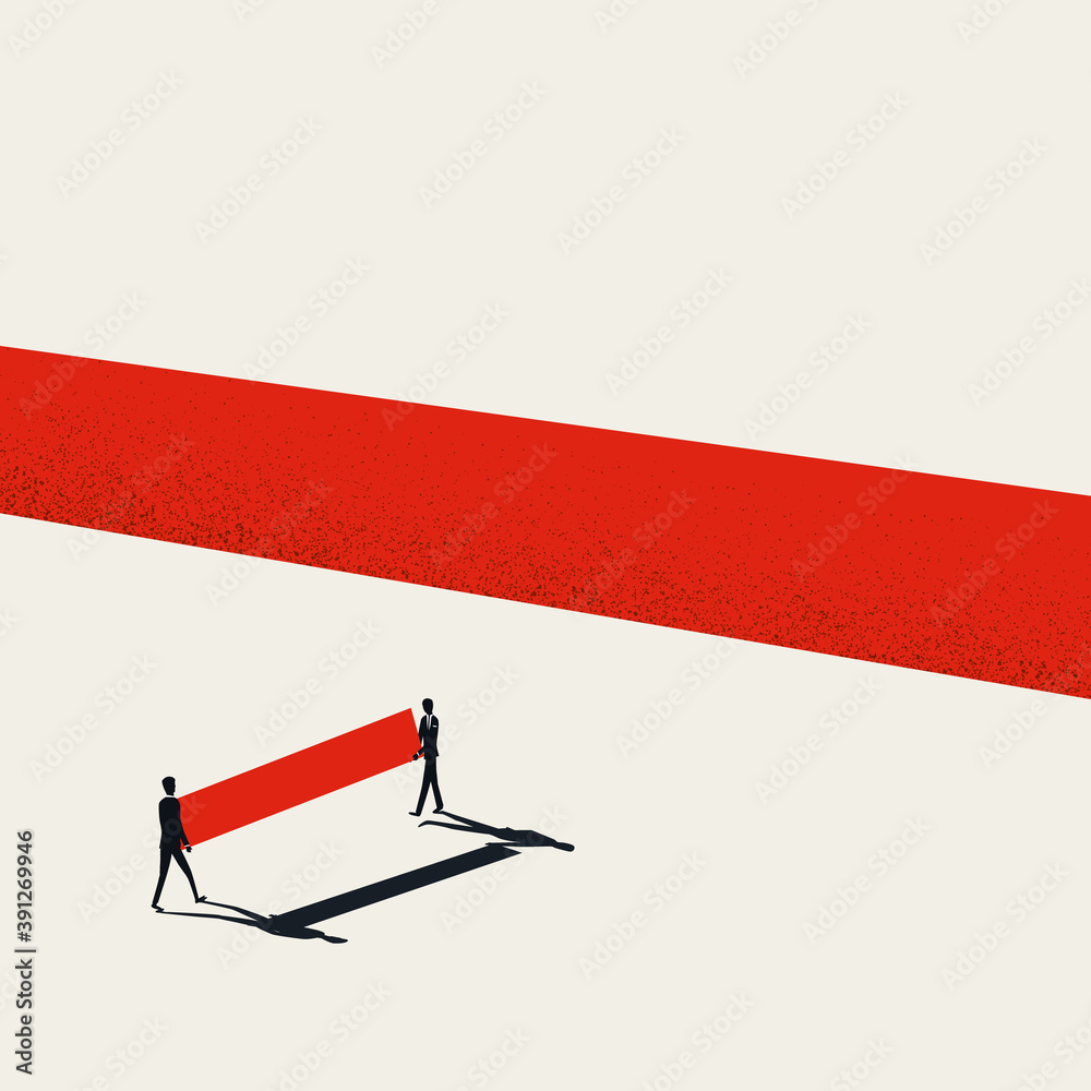 Business teamwork and team building concept vector template. Building ...