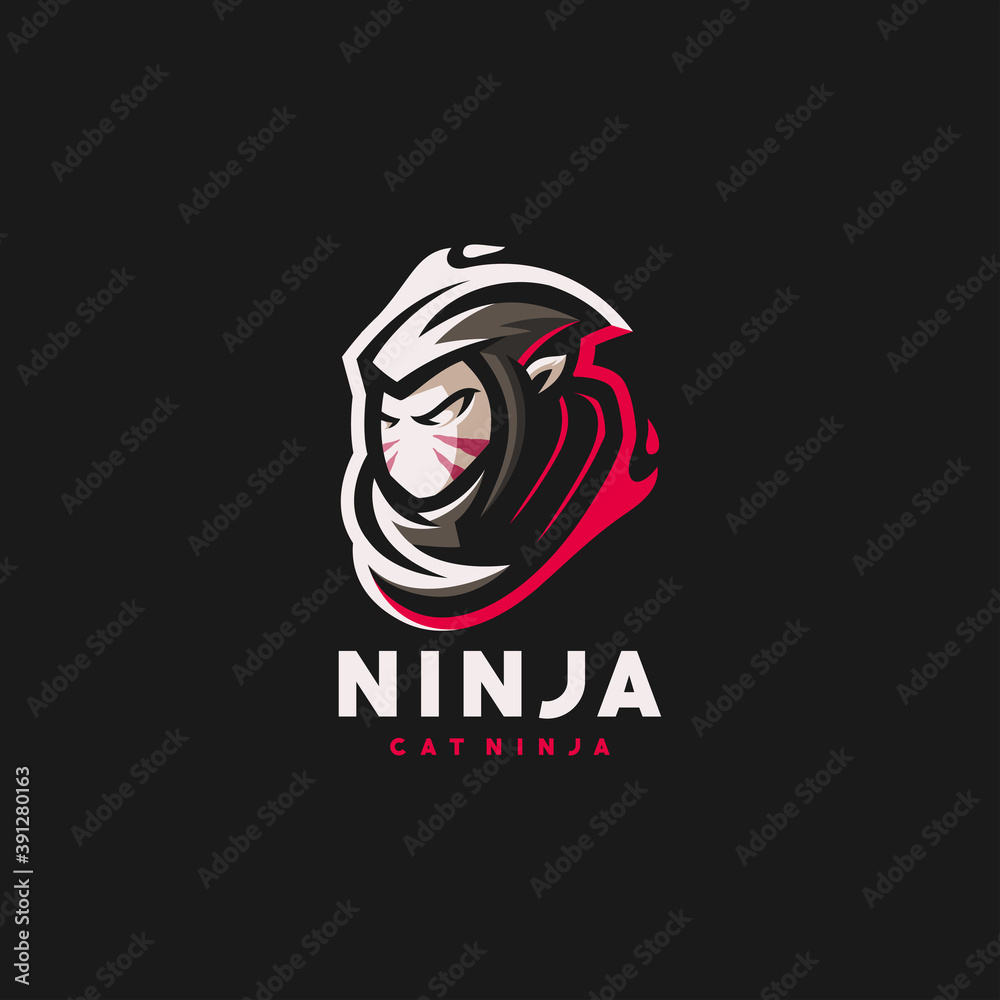ninja gaming sports logo design Stock Vector | Adobe Stock