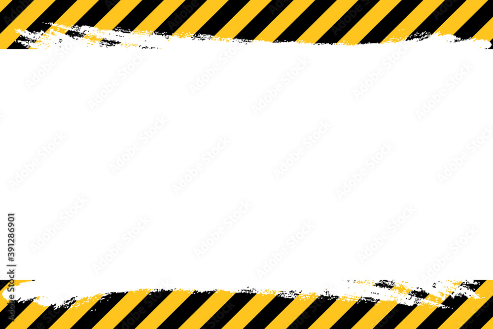 Caution tape border grunge design. Clipart image. Stock Vector | Adobe ...