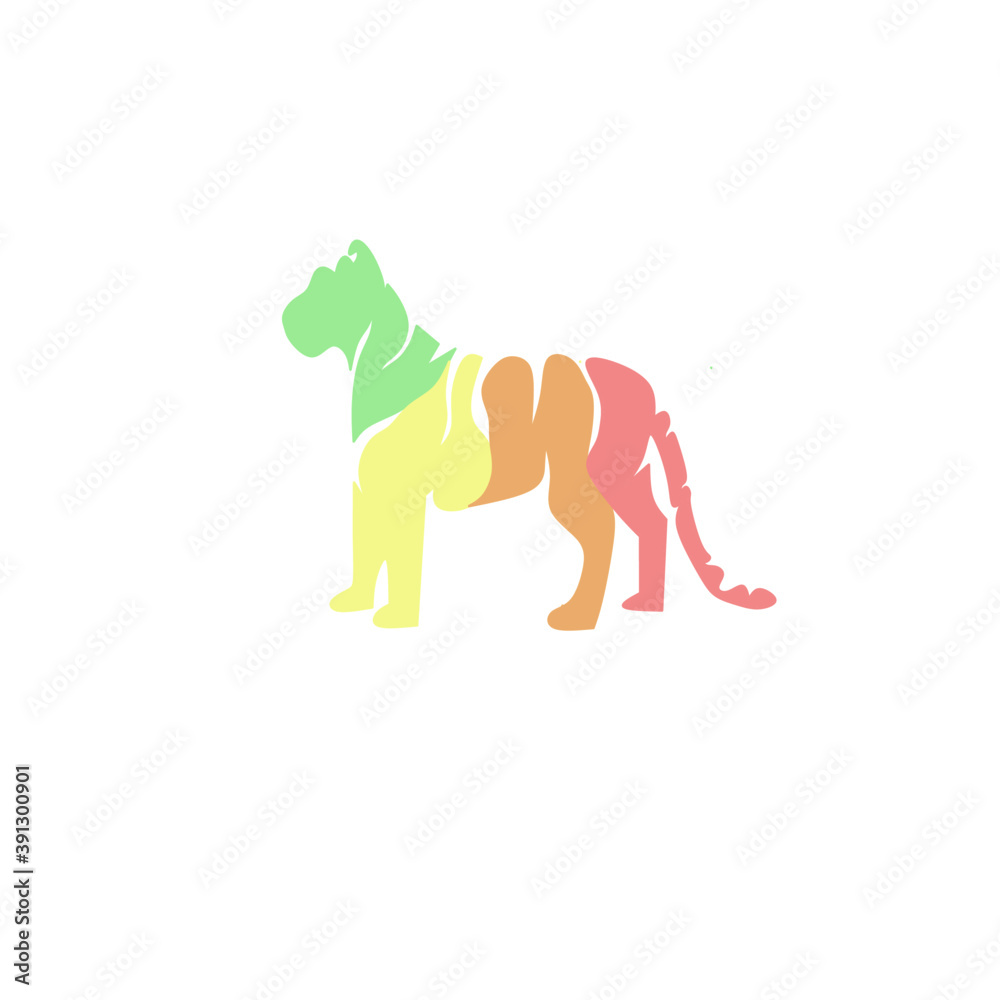 tiger vector illustration. cute tiger mascot. cute tiger flat design ...