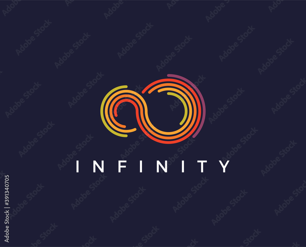 minimal infinity logo template - vector illustration Stock Vector ...