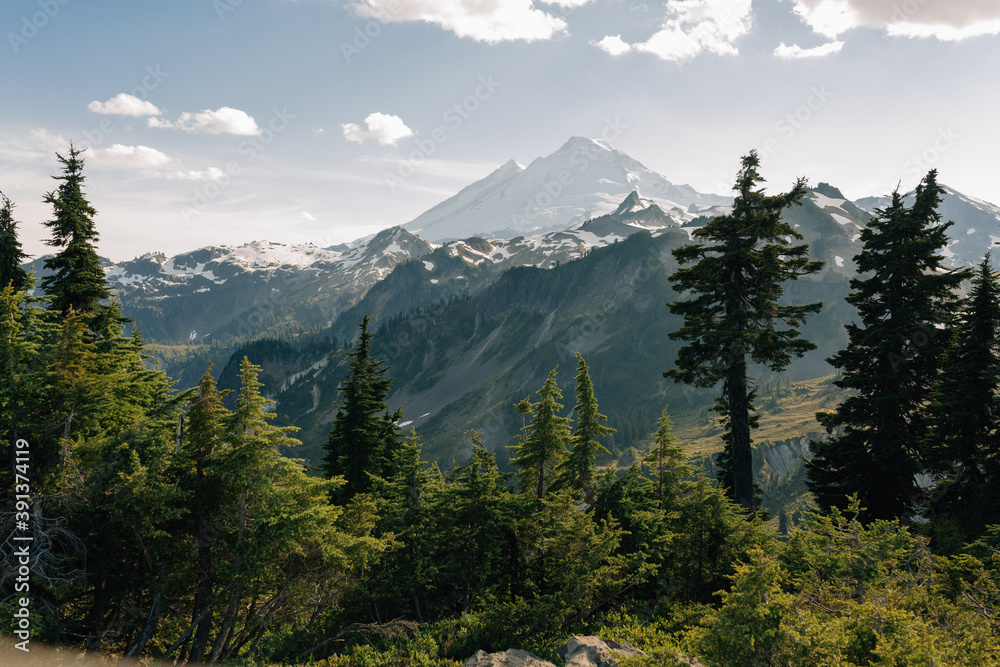 Hazy Mountain Ranges Stock Photo | Adobe Stock