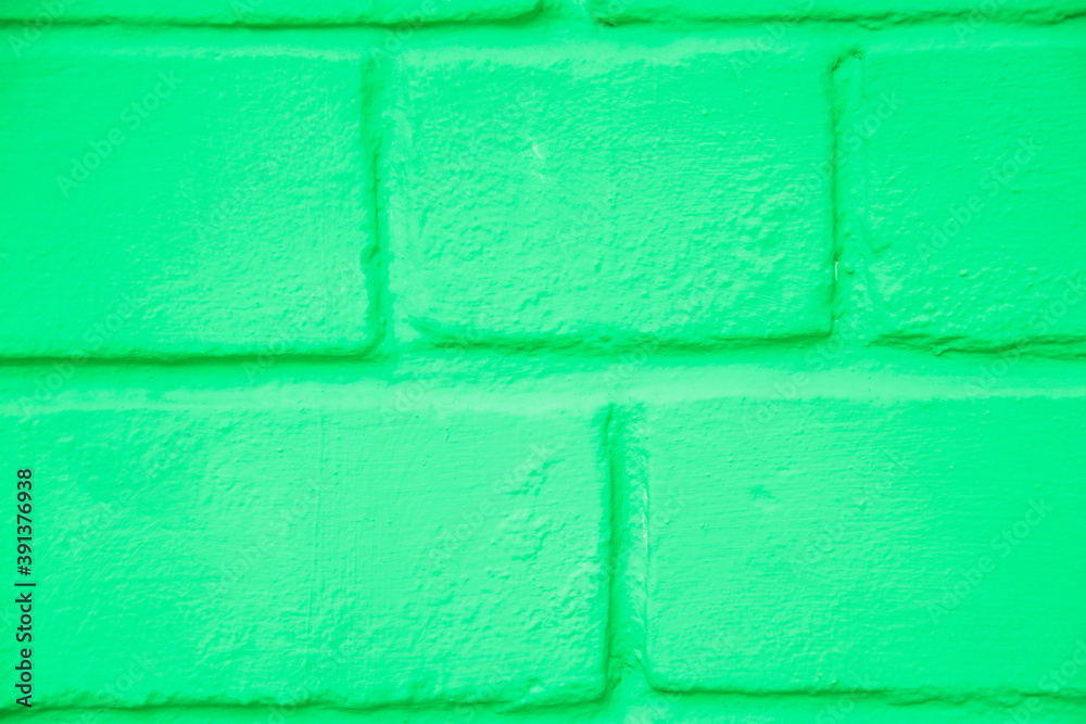 green brick, brickwork, stone wall, green background, building ...