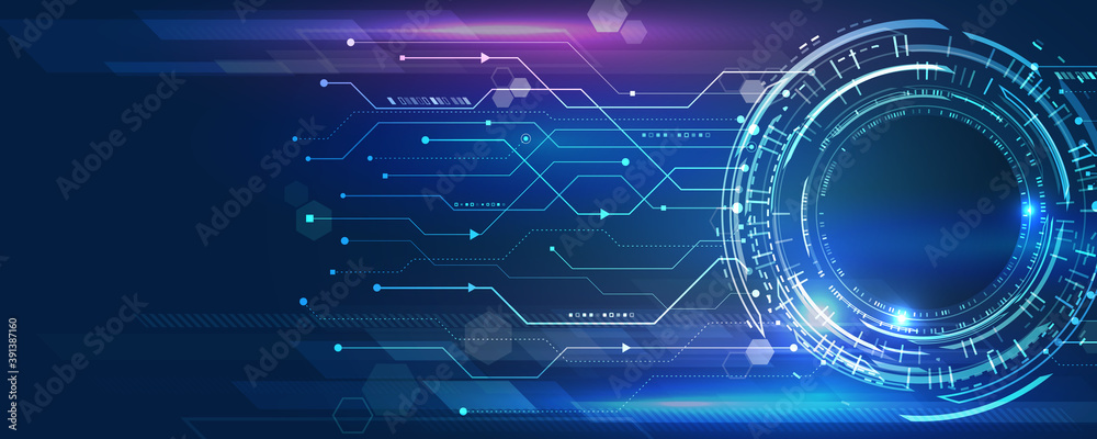 Abstract technology background. Futuristic digital innovation ...