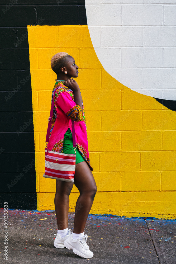 Portrait of gen z confident black woman Stock Photo | Adobe Stock