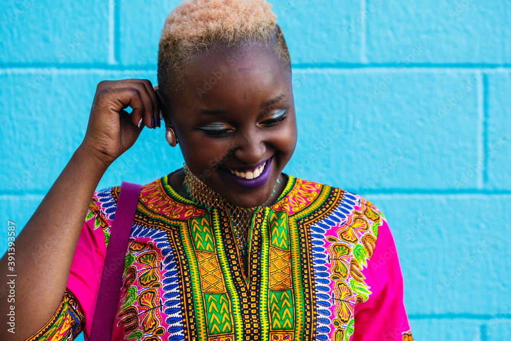Portrait of gen z confident black woman Stock Photo | Adobe Stock