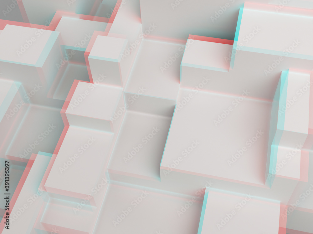 3d geometric background anglyph. 3d geometric background. Abstract ...