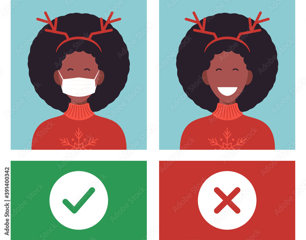 Vektorová grafika „No mask no entry. protect and prevent from ...